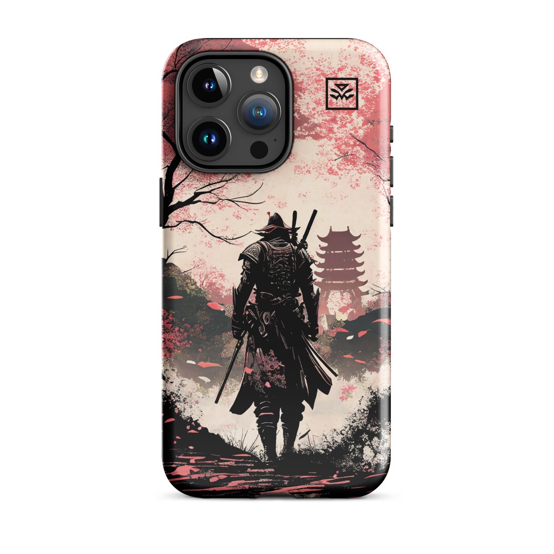 Samurai in Bloom: Stylish&strong Phone Case Fit for iPhone 14 Pro Max ...