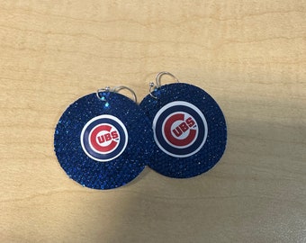 Chicago Cubs Replica Leather Earrings - Etsy