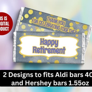 PRINTABLE Happy Retirement Chocolate Wrapper Candy Bar Template, Party ...