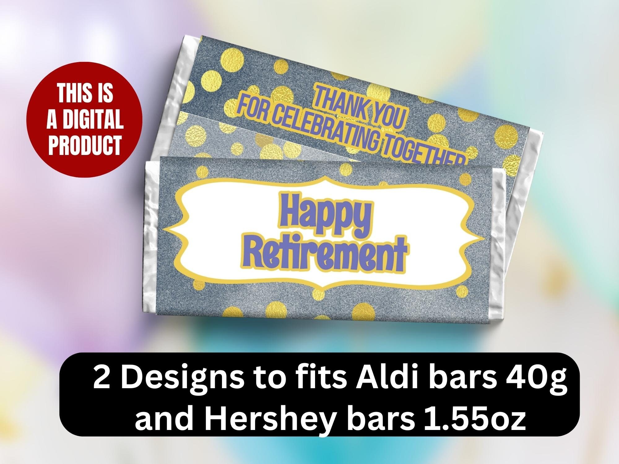 PRINTABLE Happy Retirement Chocolate Wrapper Candy Bar Template, Party ...