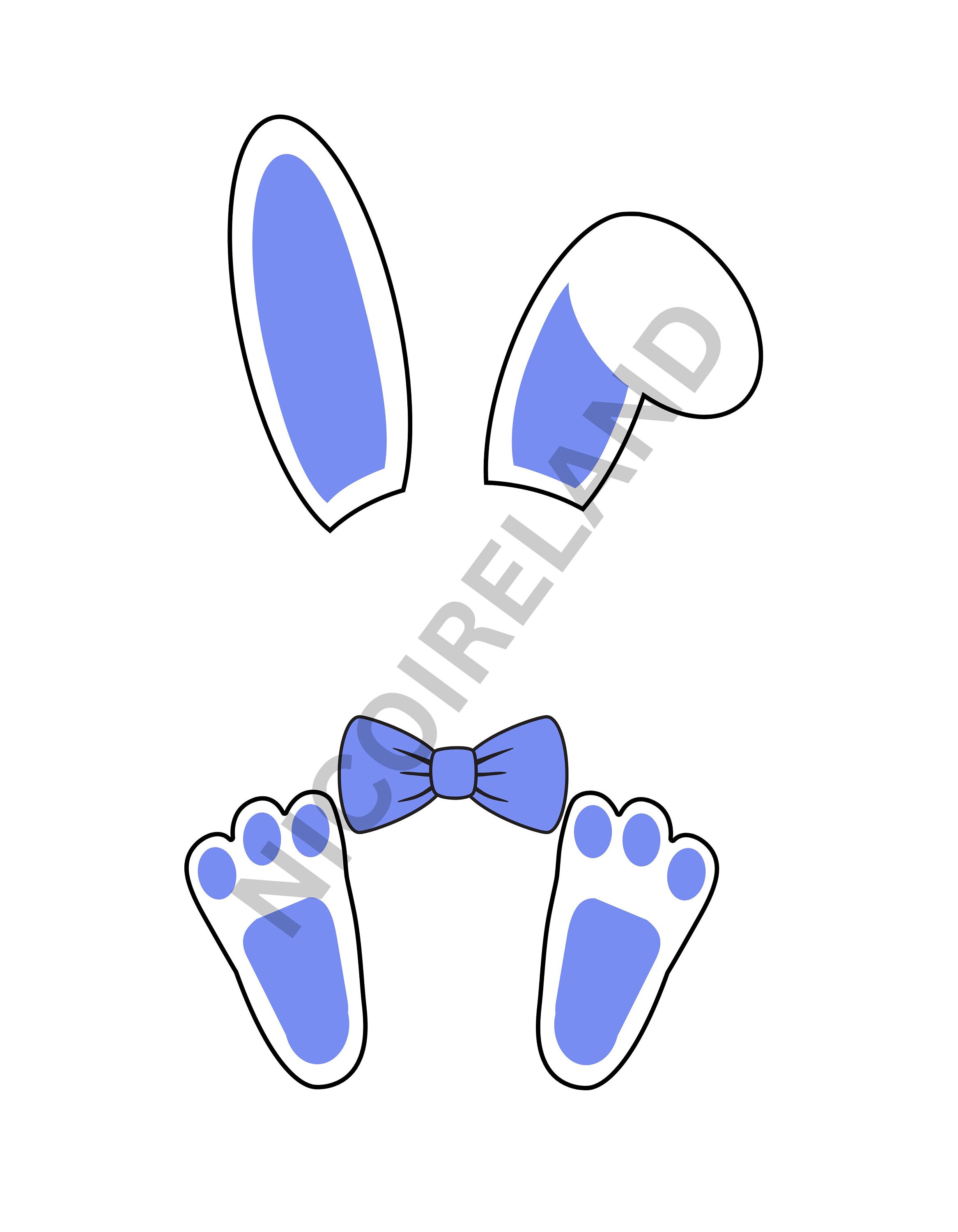 Easter Bunny Ears and Feet SVG PNG Graphic Designsfor Printing, Cricut ...