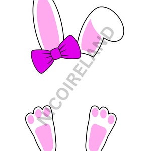 Easter Bunny Ears and Feet SVG PNG Clipart (digital Download) - Etsy