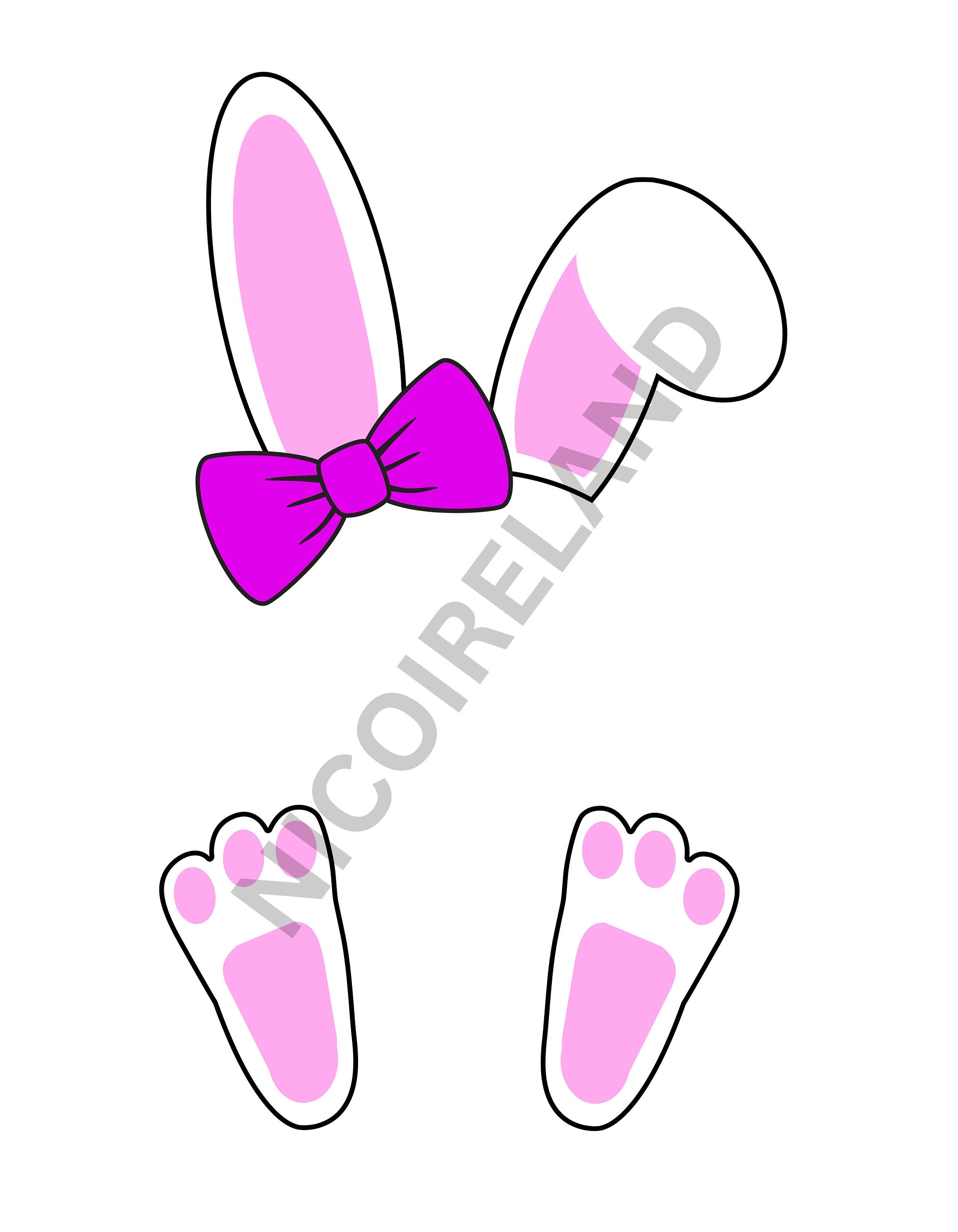 Easter Bunny Ears and Feet SVG PNG Graphic Designsfor Printing, Cricut ...