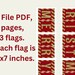Red and Gold Merry Christmas Banner: Printable Christmas Bunting (PDF ...