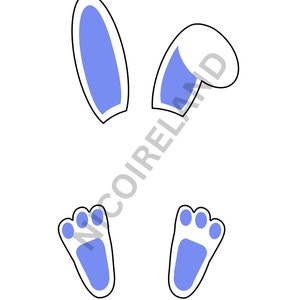 Easter Bunny Ears and Feet SVG PNG Clipart (digital Download) - Etsy