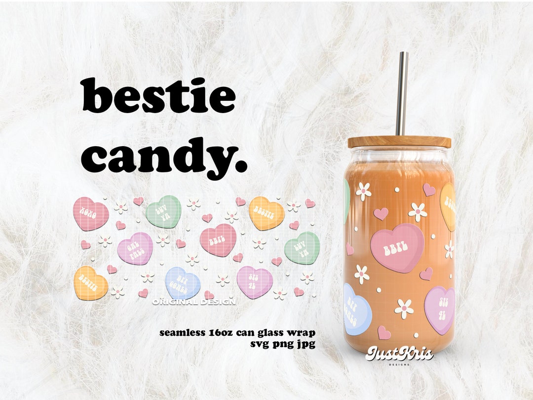 Bestie Candy Hearts Galentine's Day Best Friends Valentine's Day SVG ...