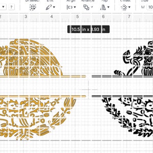 Mexican Eagle Monogram Split SVG for UV DTF 16oz Can Glass Wrap ...