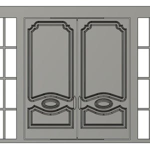 1/12 Scale Single and Double Grand Entrance Luxury Doors STL Files, for ...