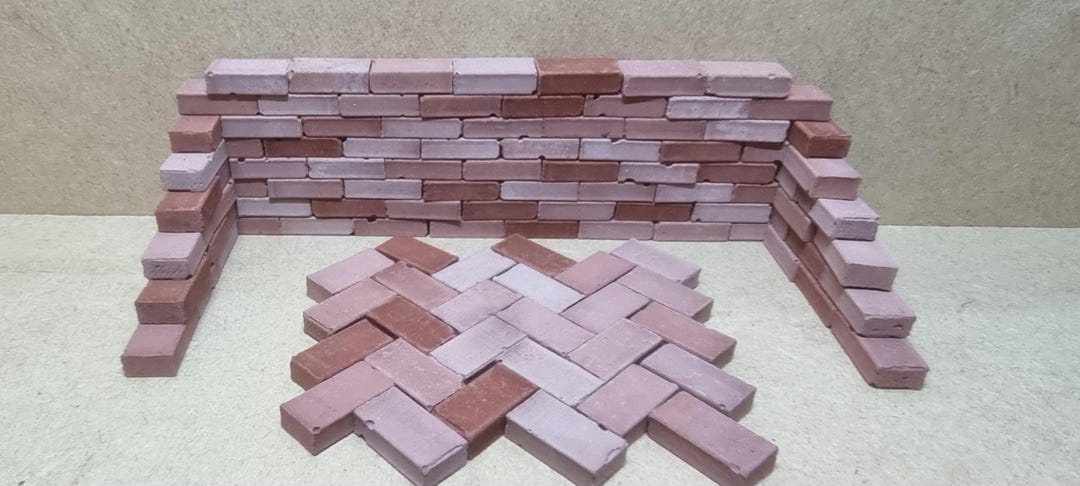 Mini Red Bricks Superior Quality Extremaly Strong 1/12 Scale, Perfect ...