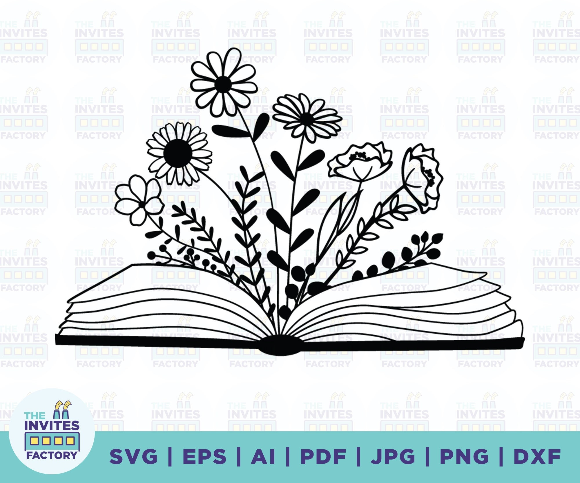 Blumen SVG Buch SVG Buch mit Blumen Svg Lesen Svg Lesen - Etsy.de