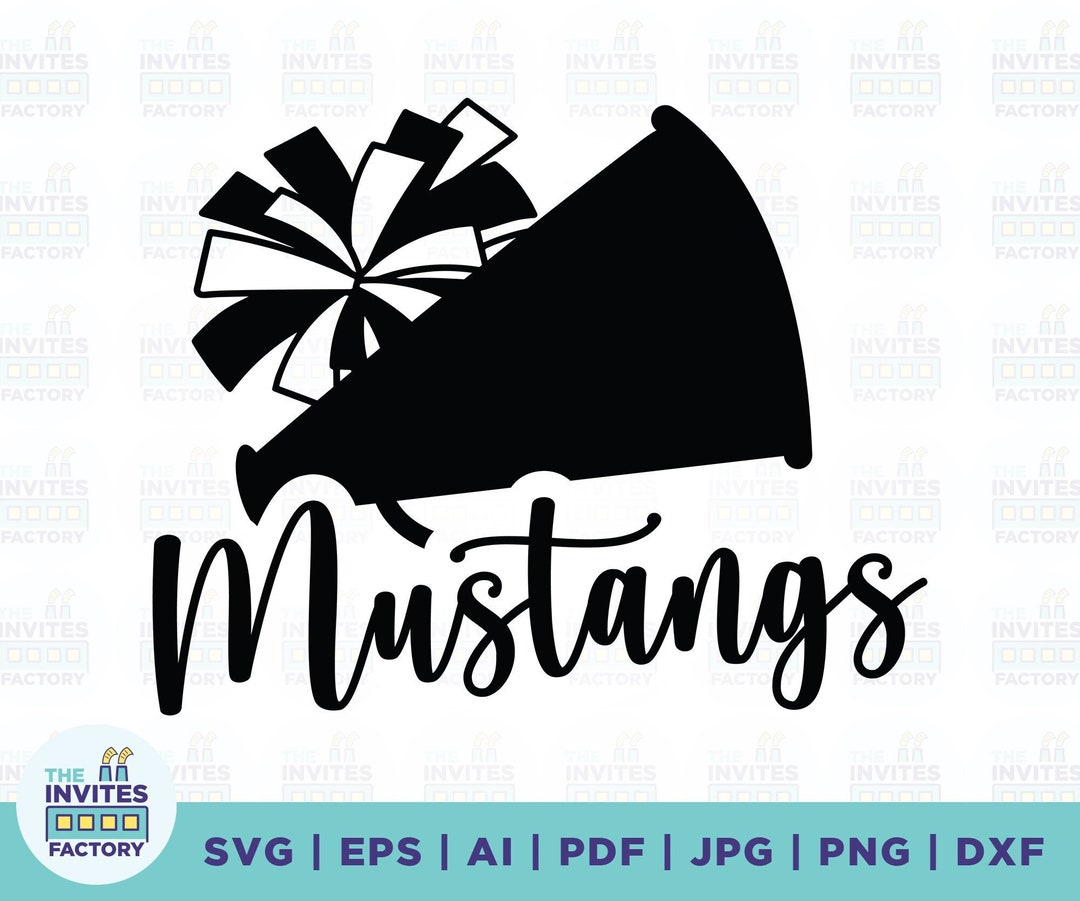 Mustangs Svg Cheerleader Svg Pom Pom Svg Cheer Squad Svg - Etsy Canada