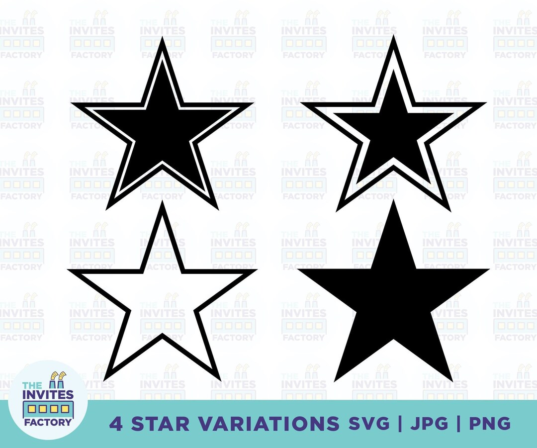 Star Svg for Commercial Use Cricut Cut File Star Outline - Etsy UK