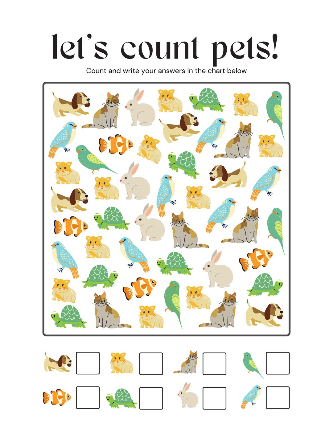 Let's Count Toddler Activities - Multipage Work Book - Etsy