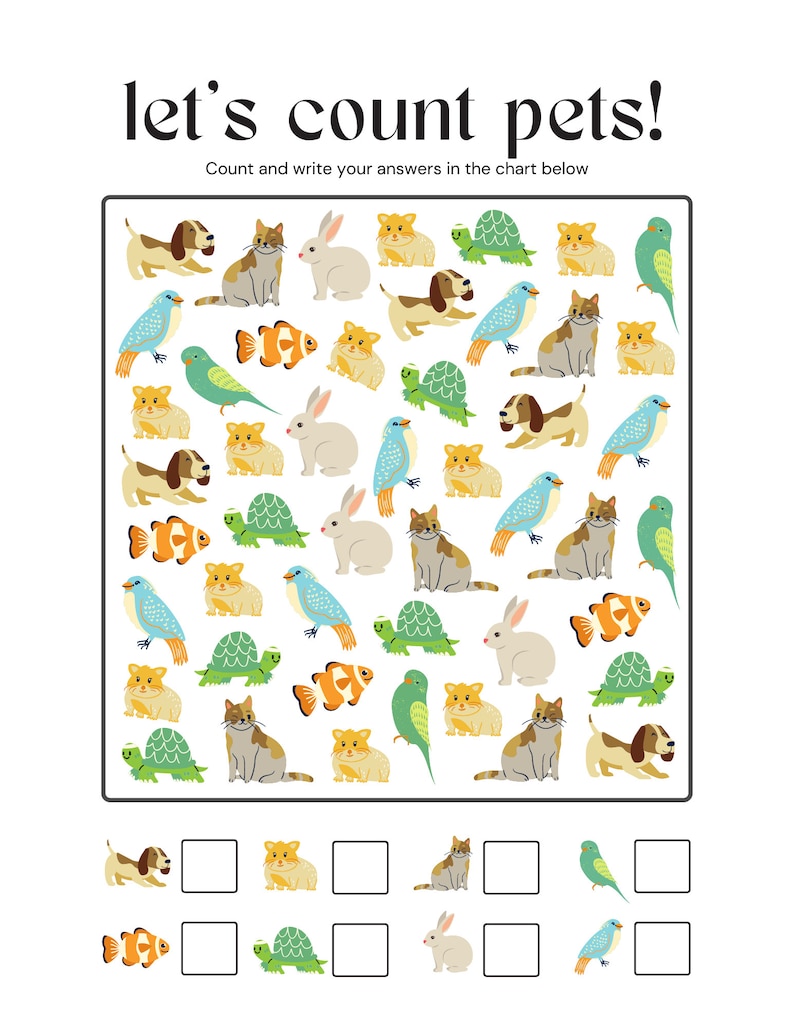 Let's Count Toddler Activities - Multipage Work Book - Etsy