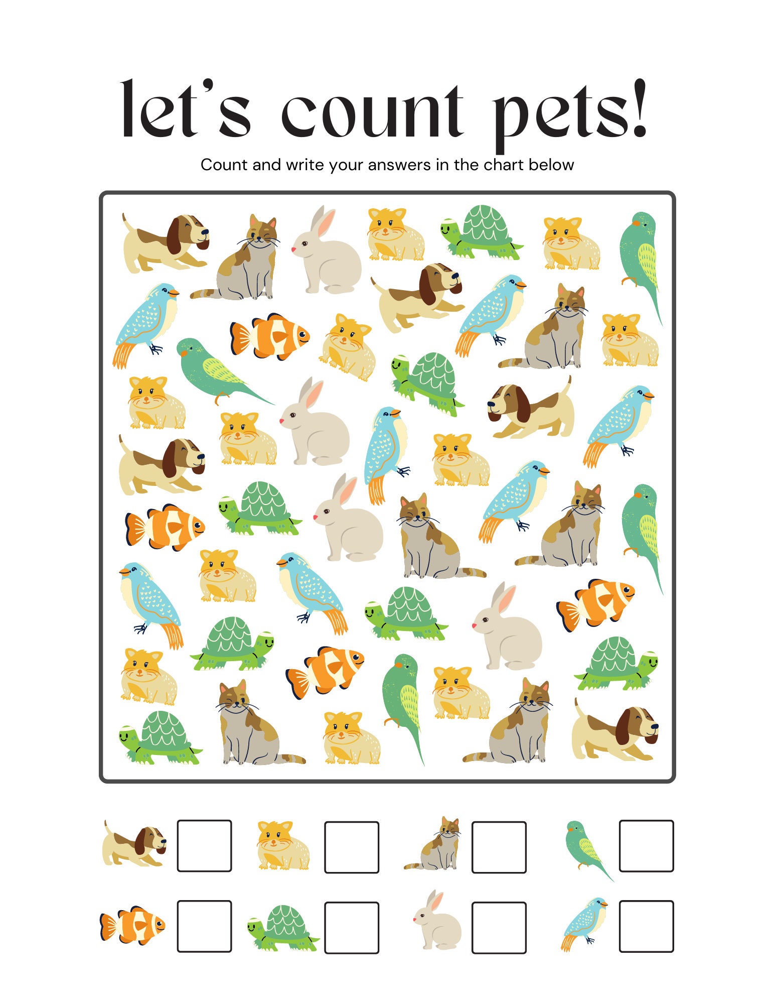 Let's Count Toddler Activities - Multipage Work Book - Etsy