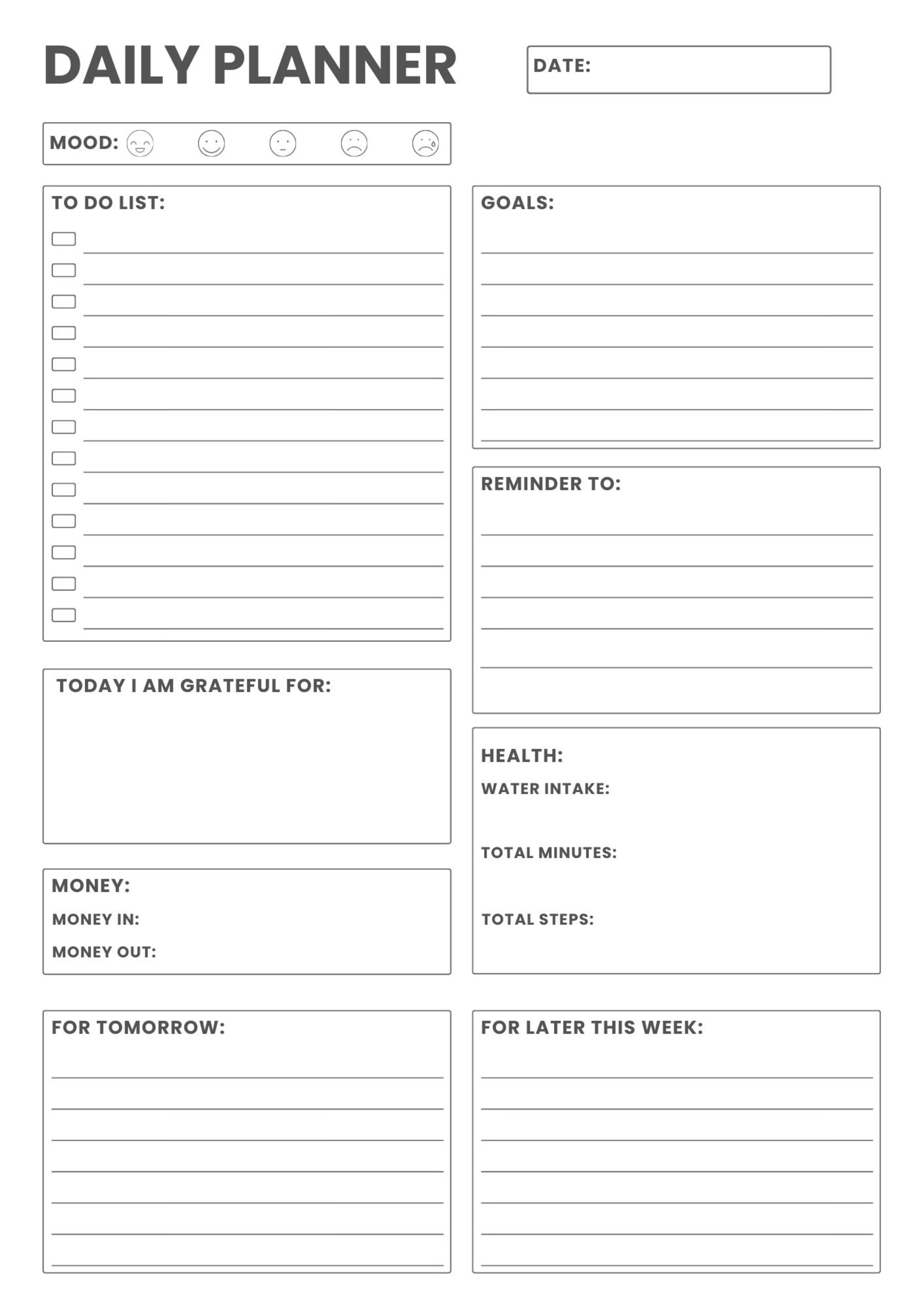 Daily Planner - Worksheet - Successful to Do - - Etsy