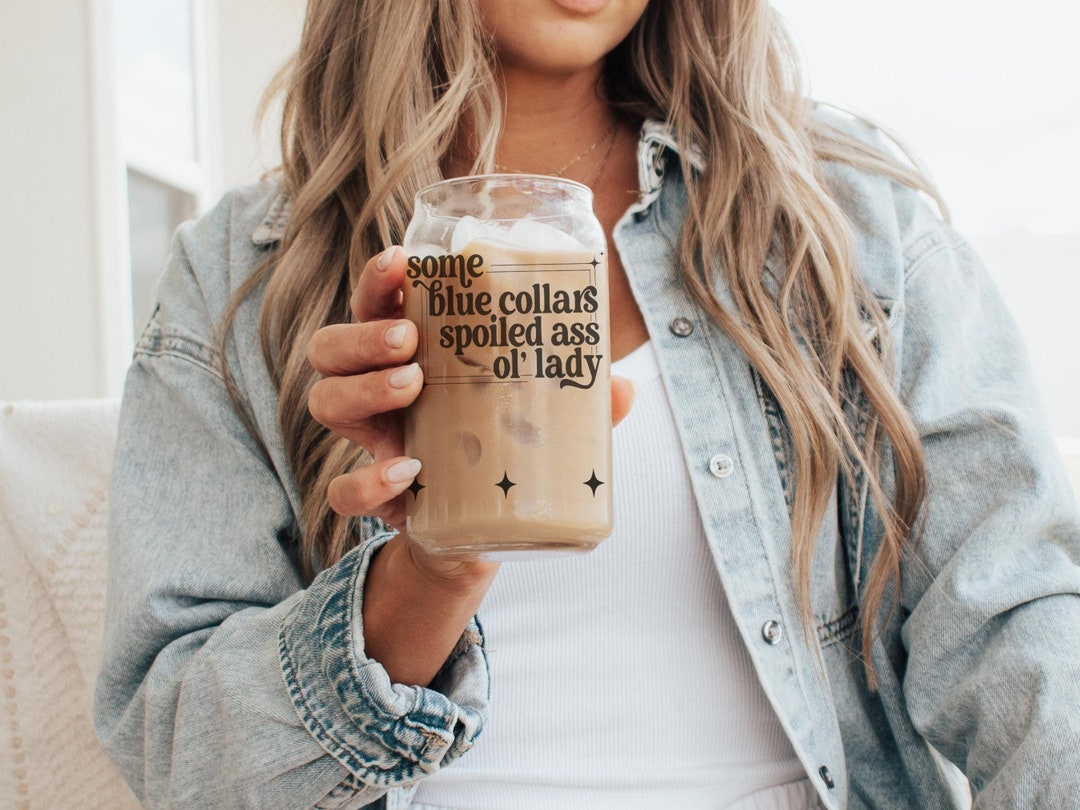 Ol Lady | Clear Iced Coffee Cup | Sipper | Spoiled Wife | Spoiled by My ...