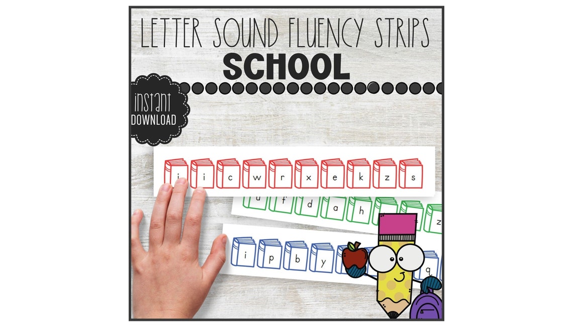 School Kindergarten Activity, Printable Letter Sound Fluency Strips ...