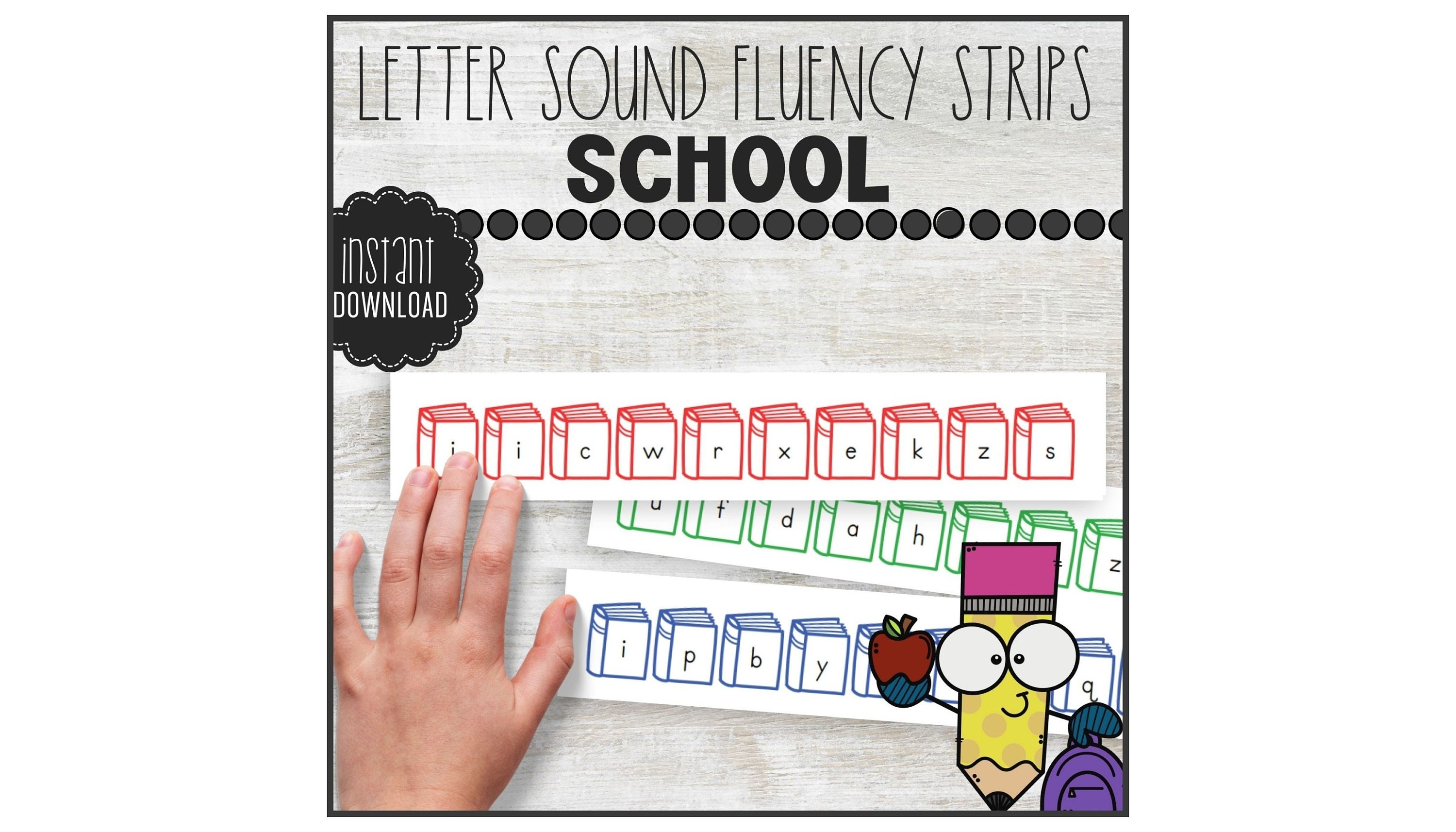 School Kindergarten Activity, Printable Letter Sound Fluency Strips ...