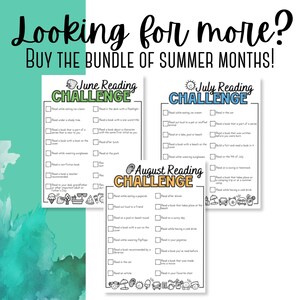 June Reading Challenge Log for Kids | INSTANT DOWNLOAD | Printable ...