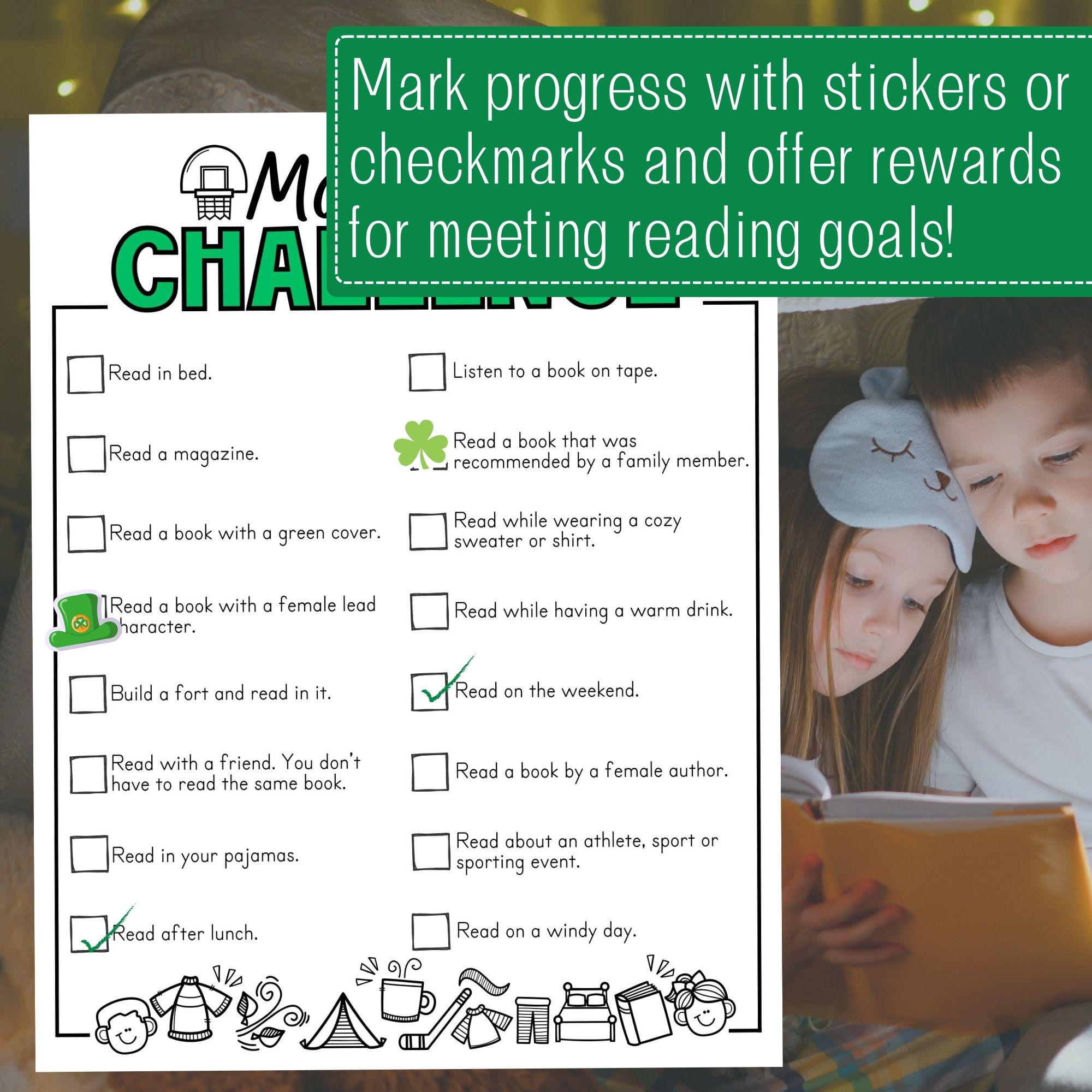 March Kids Reading Challenge Chart | INSTANT DOWNLOAD | Printable ...