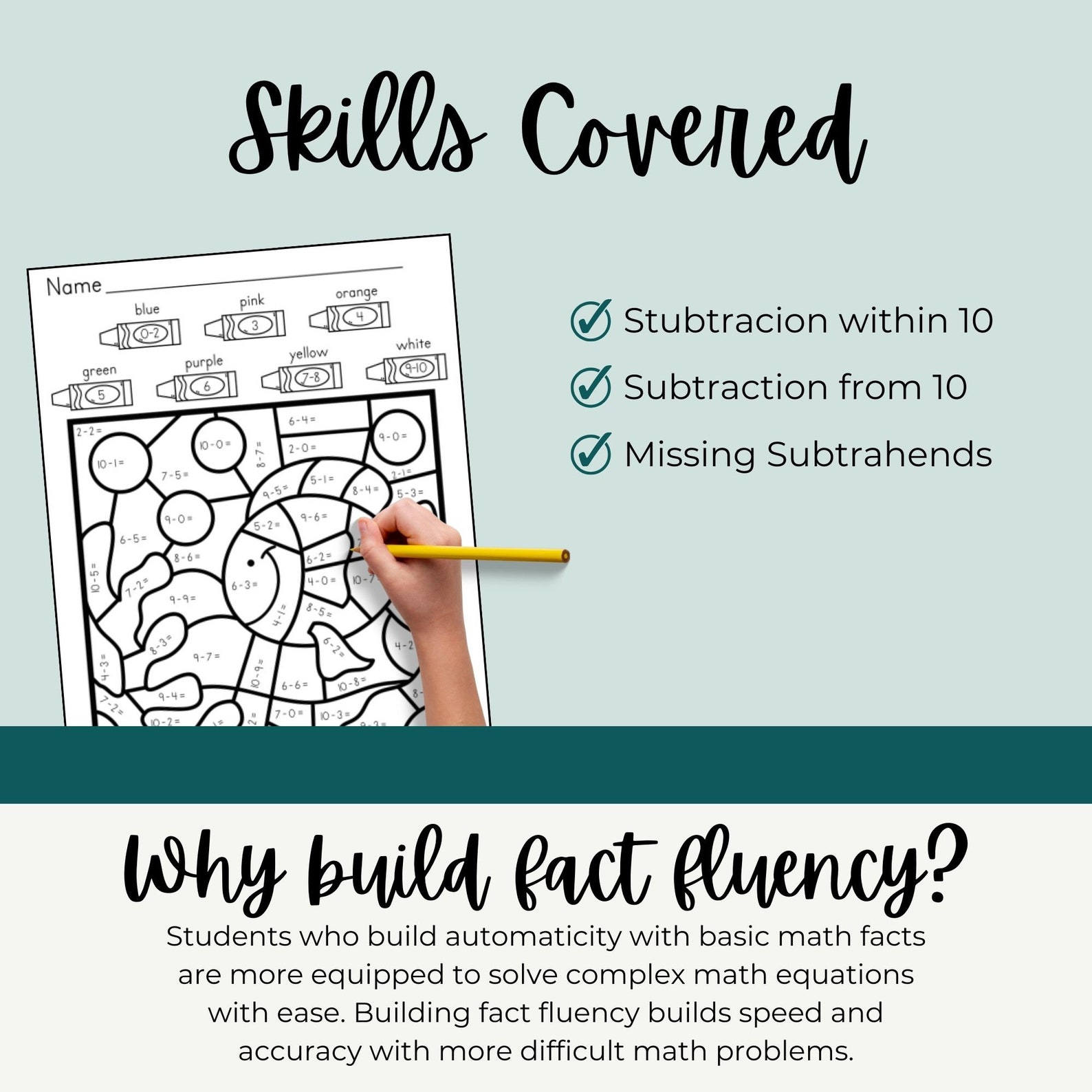 Printable Subtraction Worksheets Ocean Theme | Kindergarten Math ...
