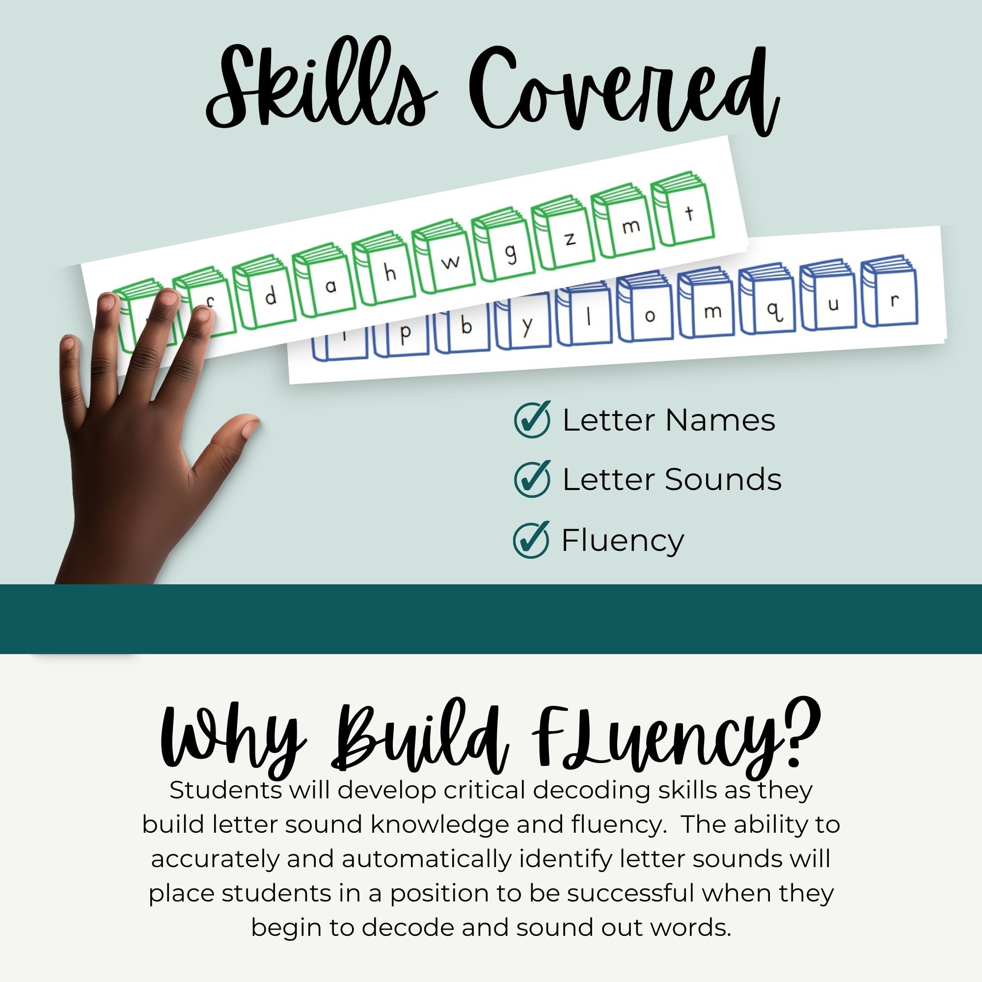 School Kindergarten Activity, Printable Letter Sound Fluency Strips ...