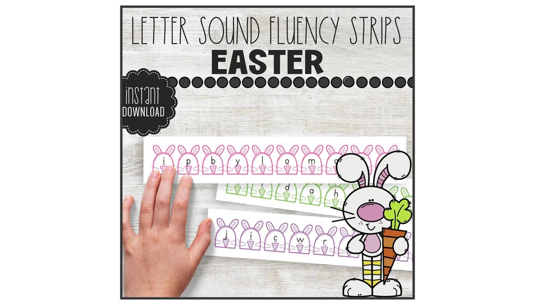 Easter Kindergarten Activity, Printable Letter Sound Fluency Strips ...