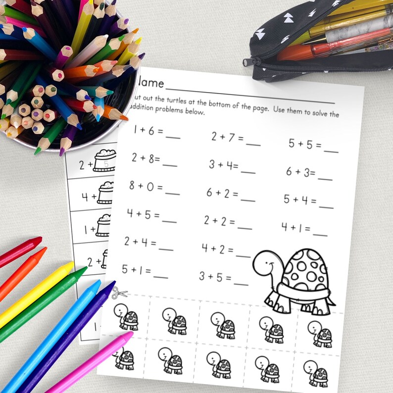 Math Activity Sheets Pets Theme INSTANT DOWNLOAD Kindergarten Printable ...