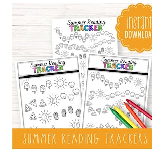 Summer Reading Trackers for Kids | INSTANT DOWNLOAD | Printable ...