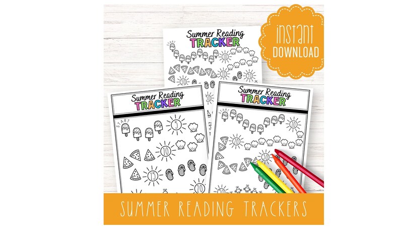 Summer Reading Trackers for Kids | INSTANT DOWNLOAD | Printable ...