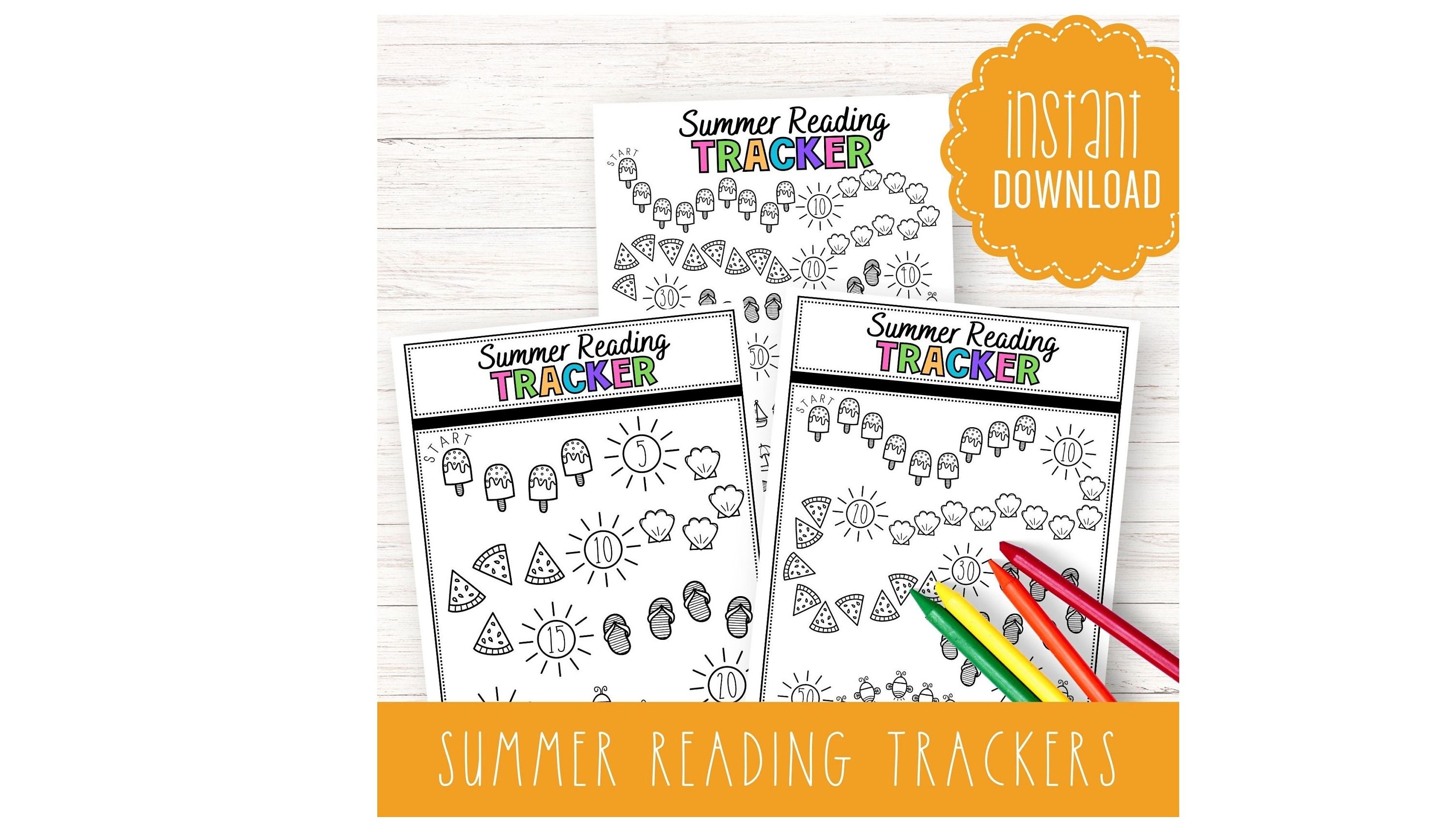 Summer Reading Trackers for Kids | INSTANT DOWNLOAD | Printable ...