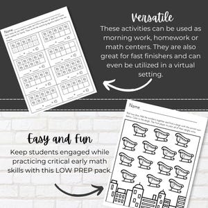 Printable Christmas Math Activities, INSTANT DOWNLOAD, Kindergarten ...