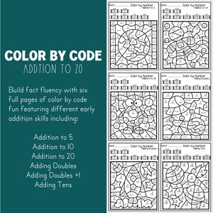 Printable Kindergarten First Grade Math Worksheets, INSTANT DOWNLOAD ...