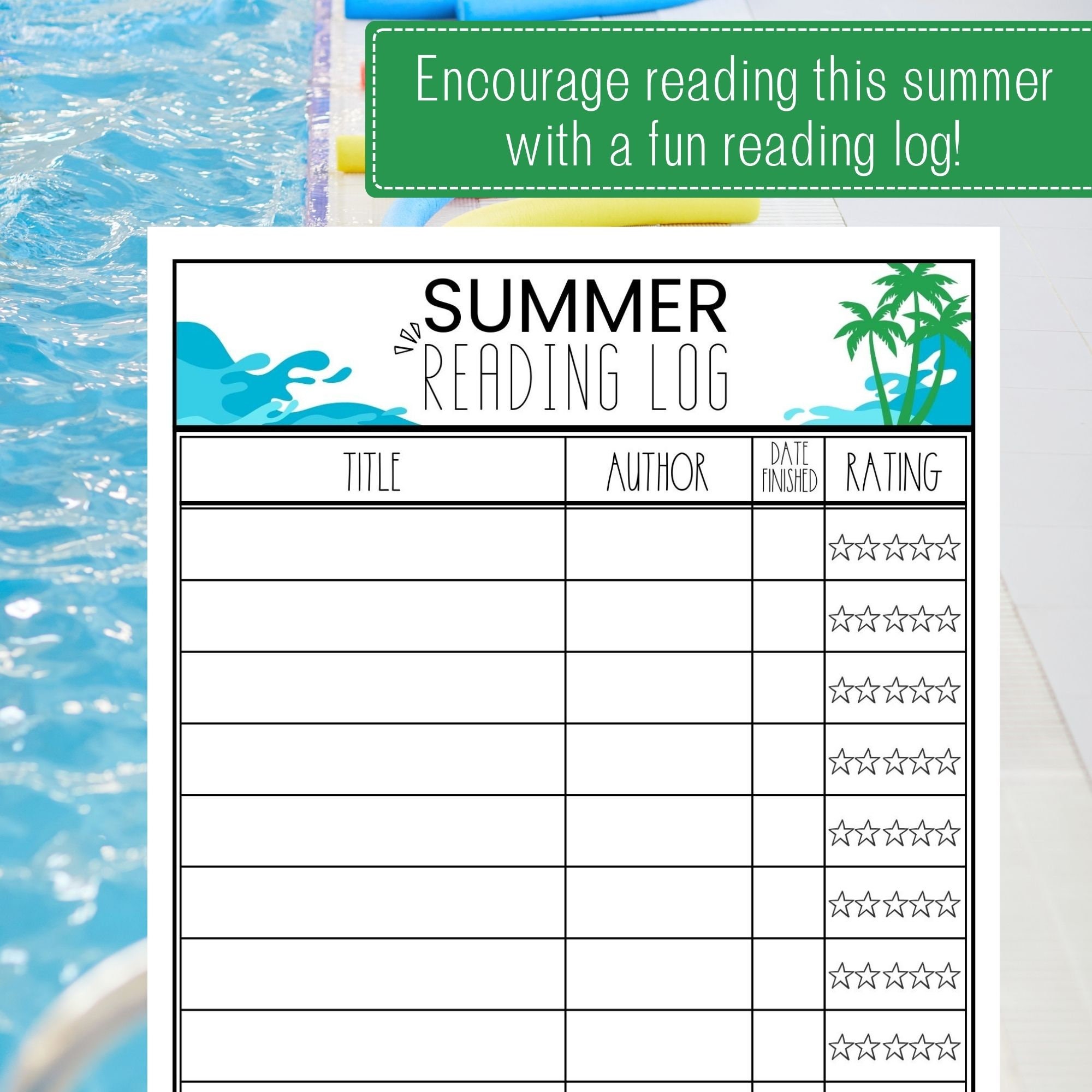 Summer Reading Logs for Kids | INSTANT DOWNLOAD | Printable Writing ...