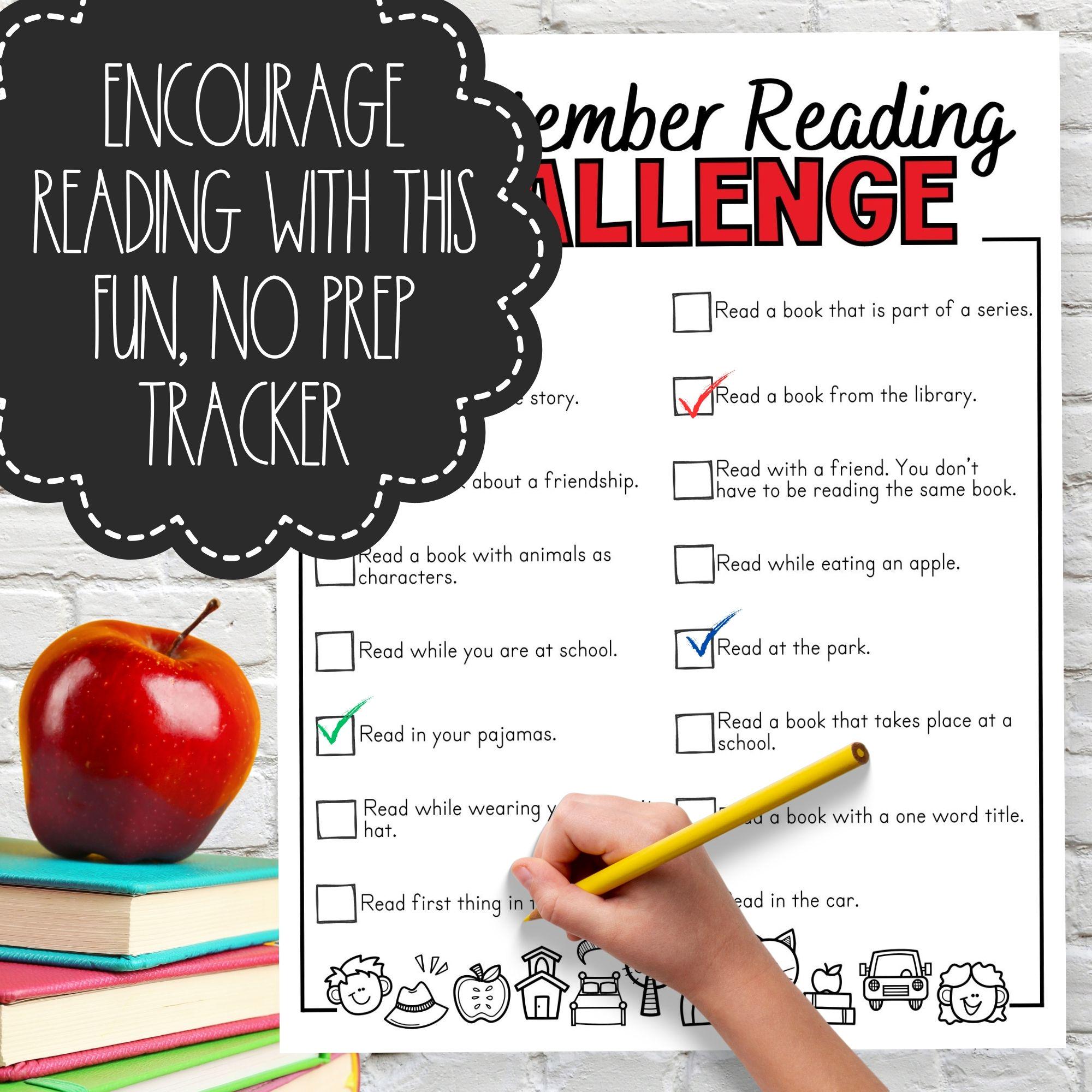 Printable Monthly Reading Challenge for Kids - INSTANT DOWNLOAD ...