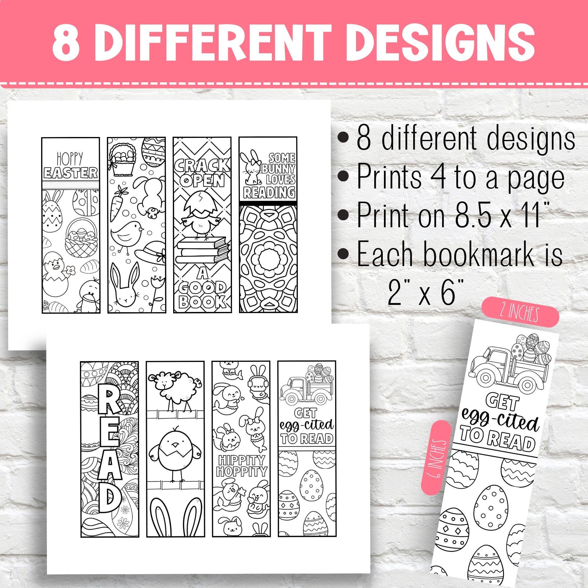 Easter Coloring Bookmarks | Printable Color Your Own Book Markers ...