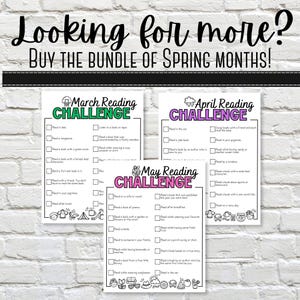 March Kids Reading Challenge Chart | INSTANT DOWNLOAD | Printable ...