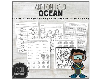 Math Activity Sheets Camping Theme INSTANT DOWNLOAD Kindergarten ...