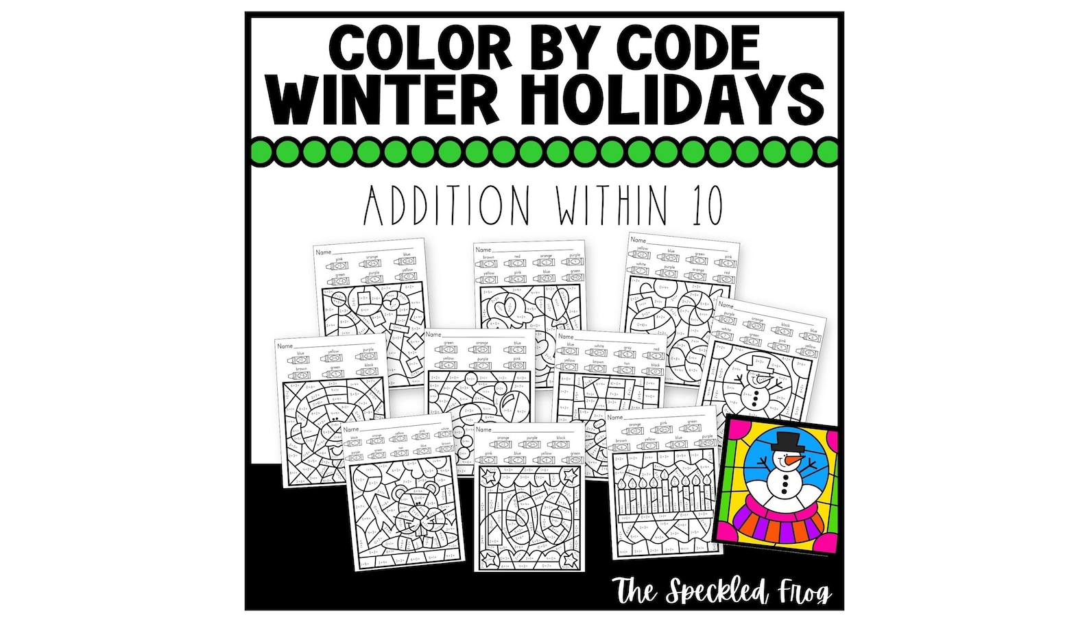 Printable Winter Holiday Color by Number Bundle INSTANT DOWNLOAD ...