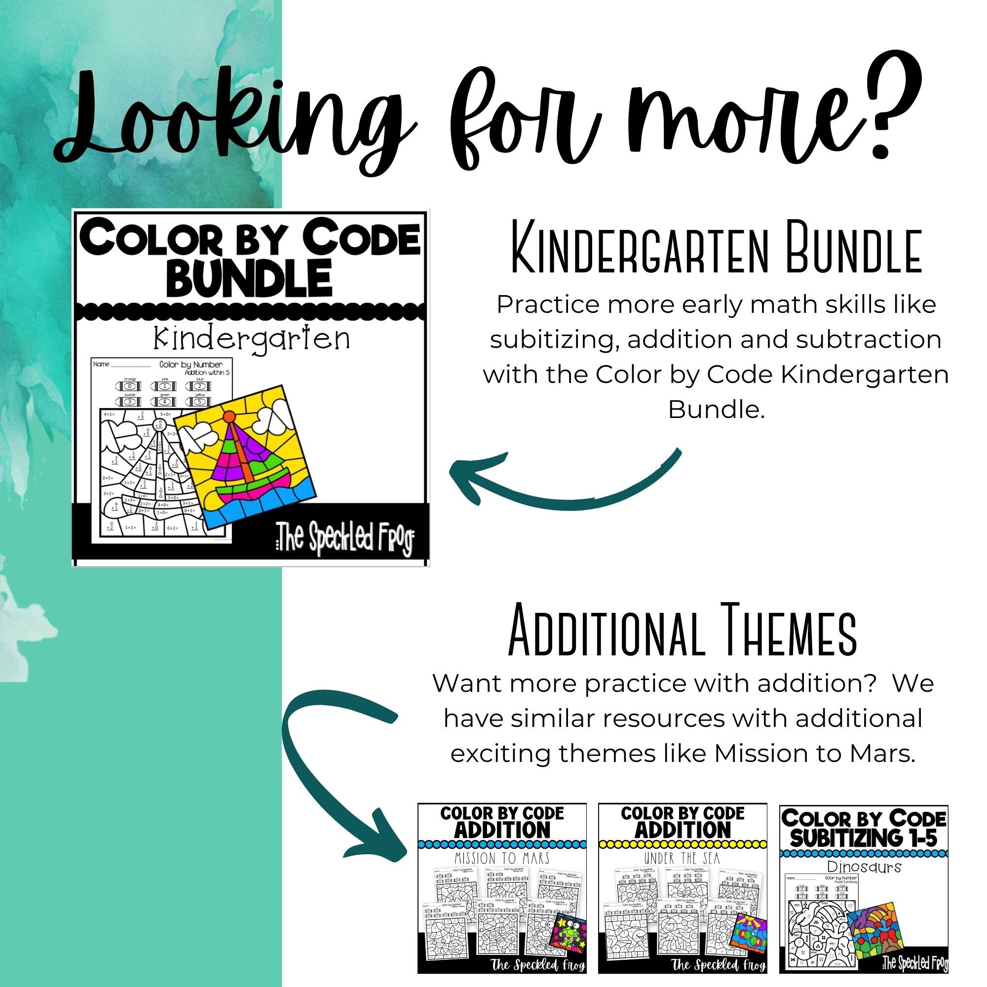 Printable Kindergarten First Grade Math Worksheets Color by Number ...