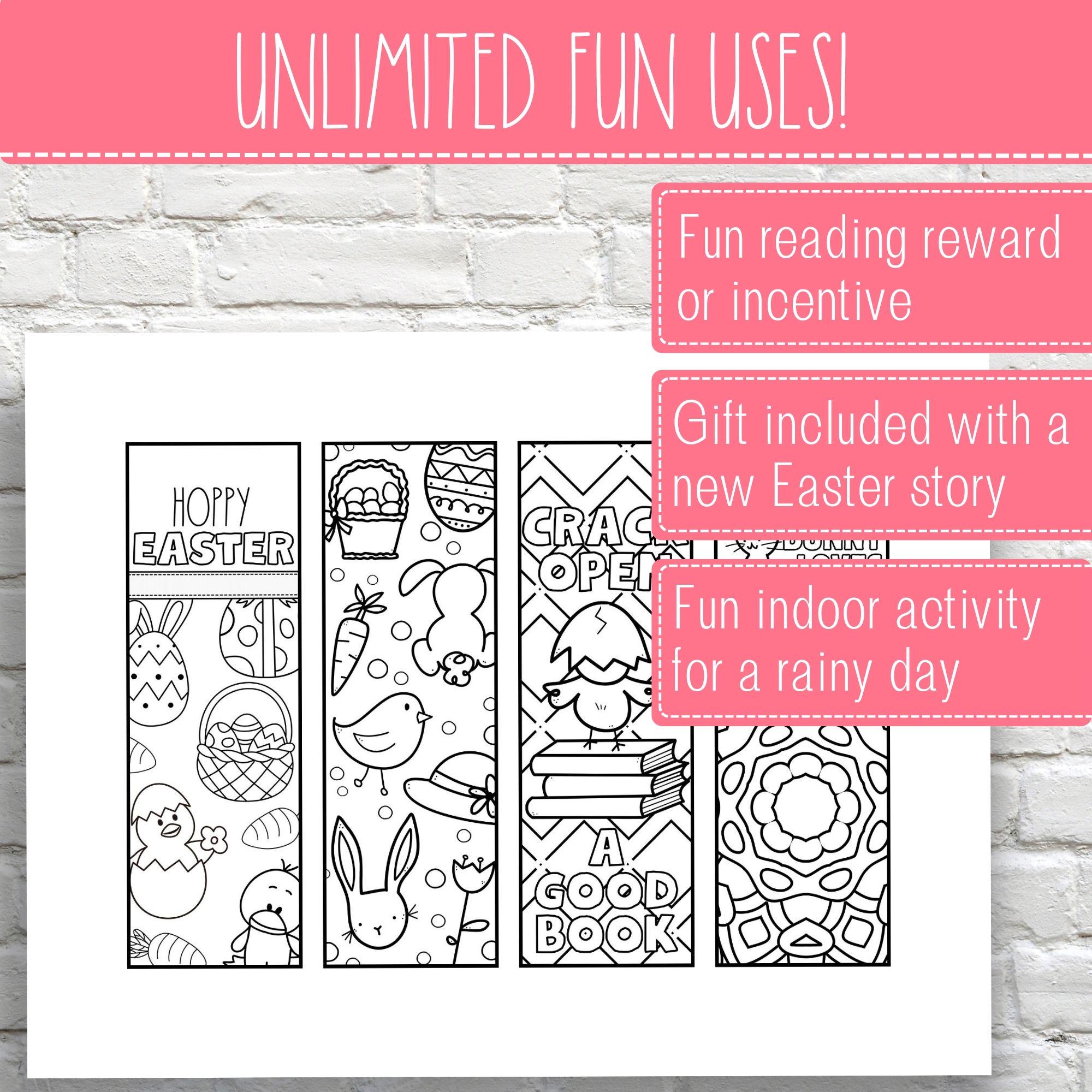 Easter Coloring Bookmarks | Printable Color Your Own Book Markers ...