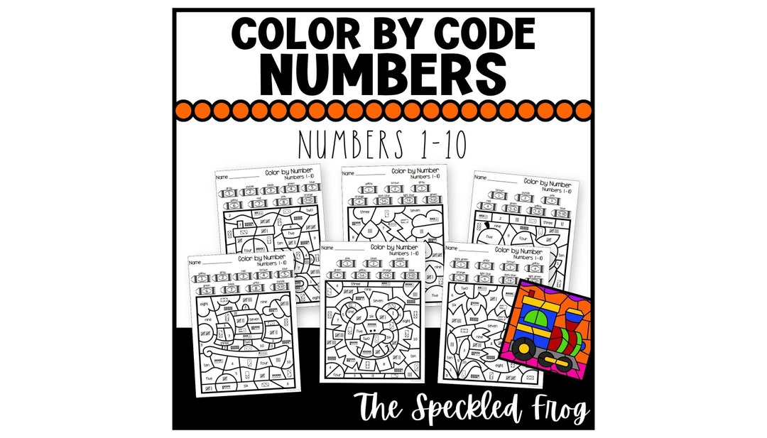 Printable Kindergarten Math Worksheets, INSTANT DOWNLOAD, Color by ...