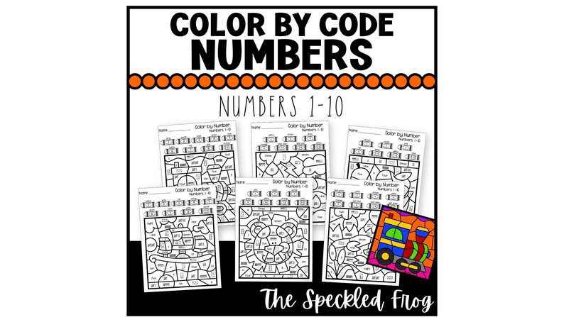 Printable Kindergarten Math Worksheets, INSTANT DOWNLOAD, Color by ...