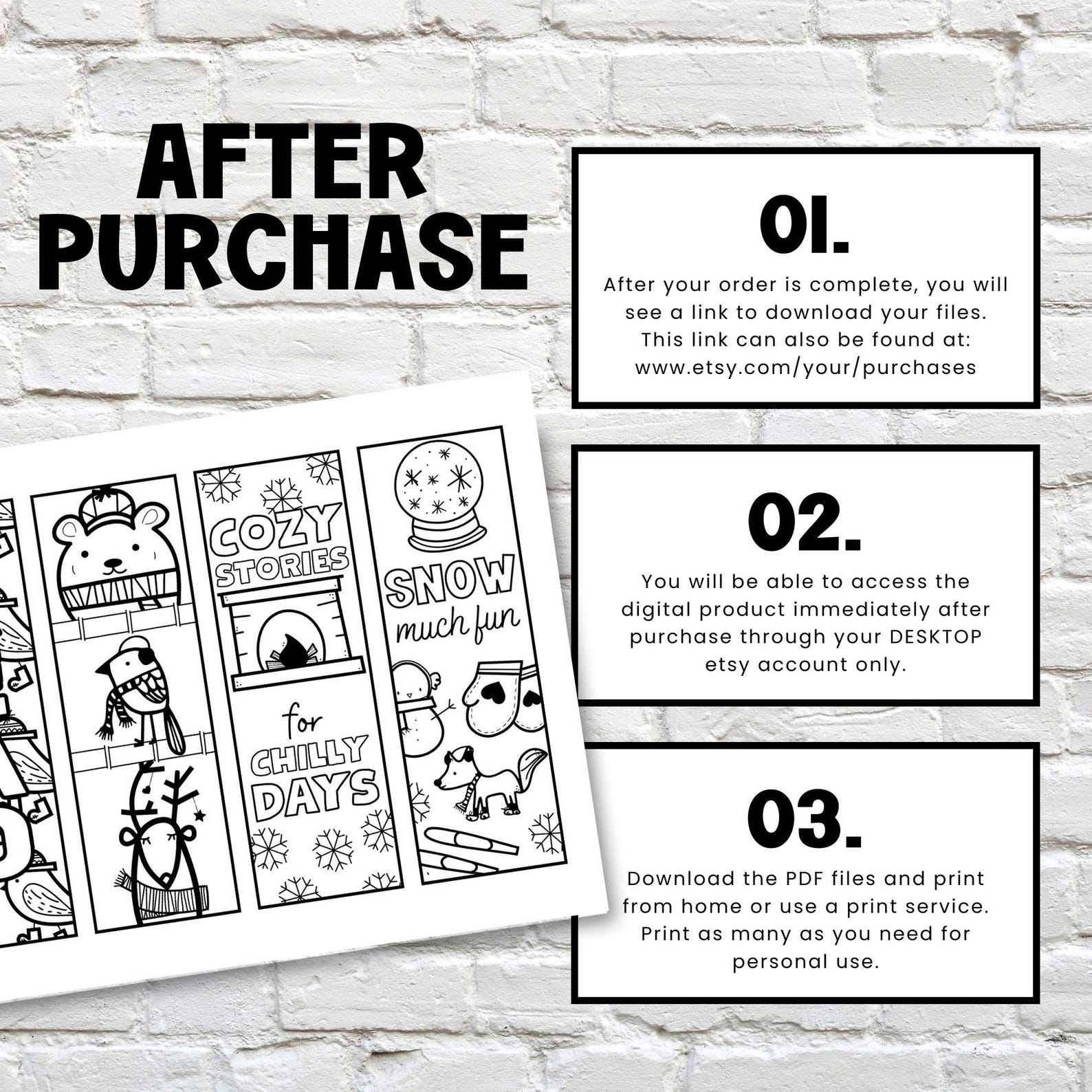 Winter Coloring Bookmarks for Kids | Printable Color Your Own Book ...