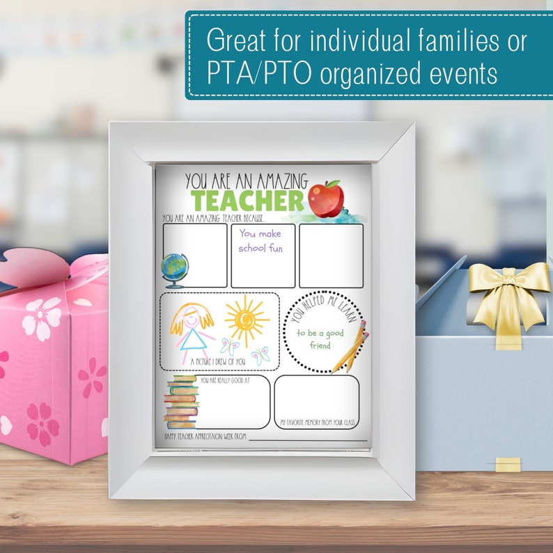 Teacher Appreciation Week Gift Printable Thank You Letter INSTANT ...