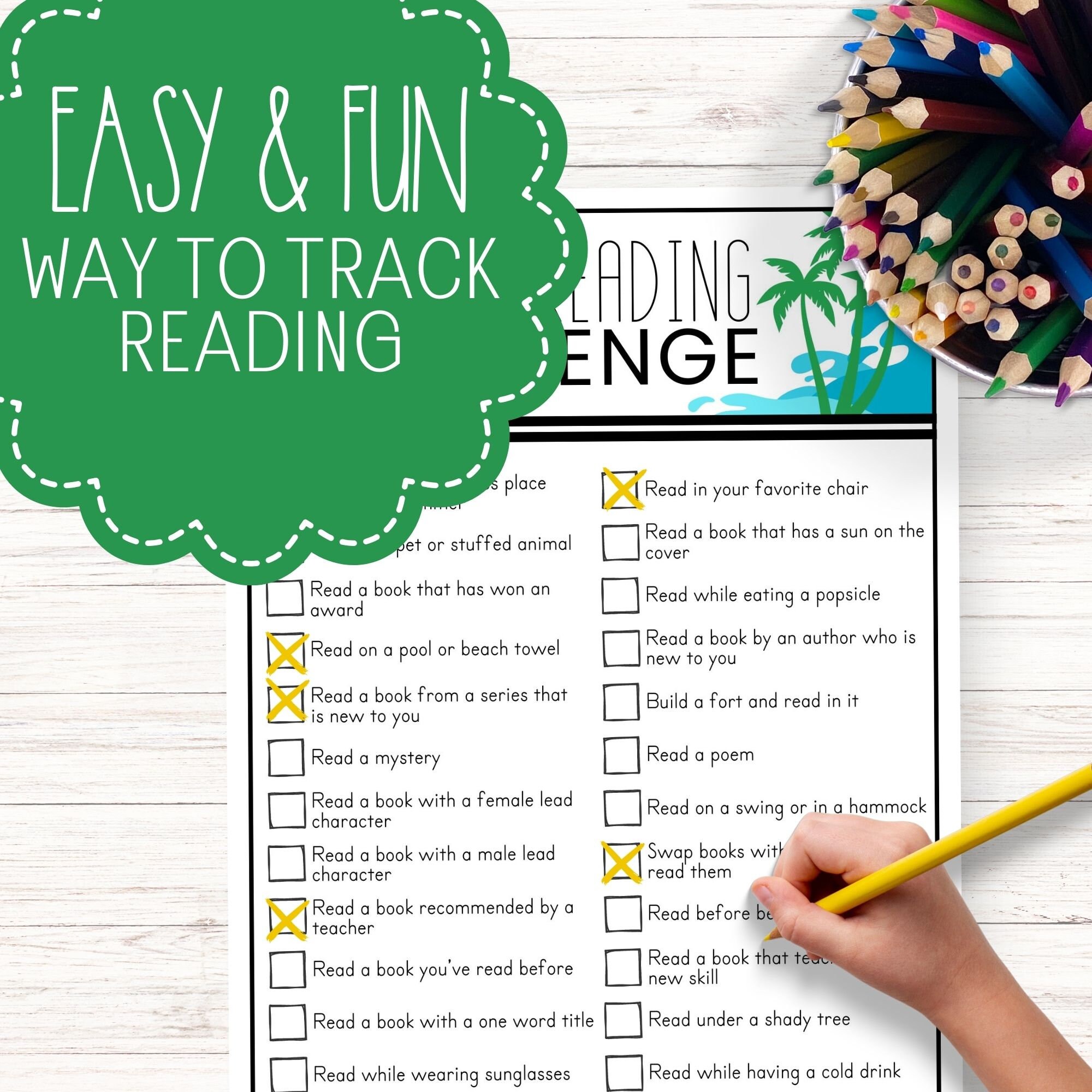 Summer Reading Challenge Log for Kids | INSTANT DOWNLOAD | Printable ...
