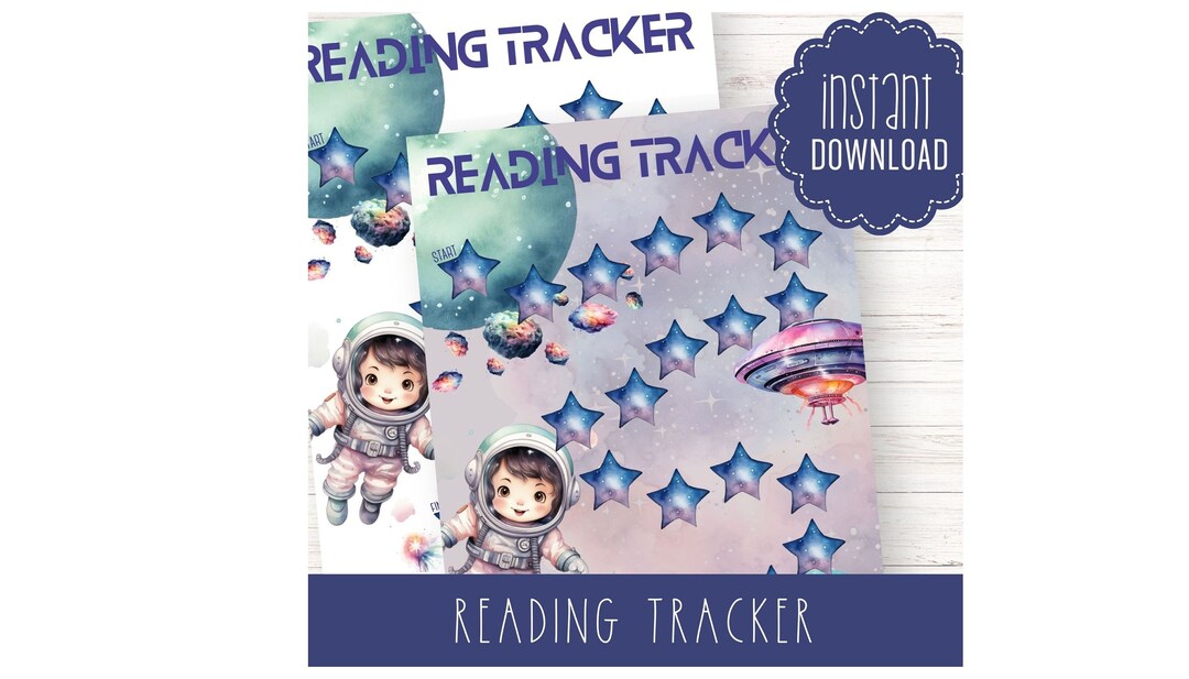 Reading Tracker for Kids Outer Space Theme * INSTANT DOWNLOAD ...