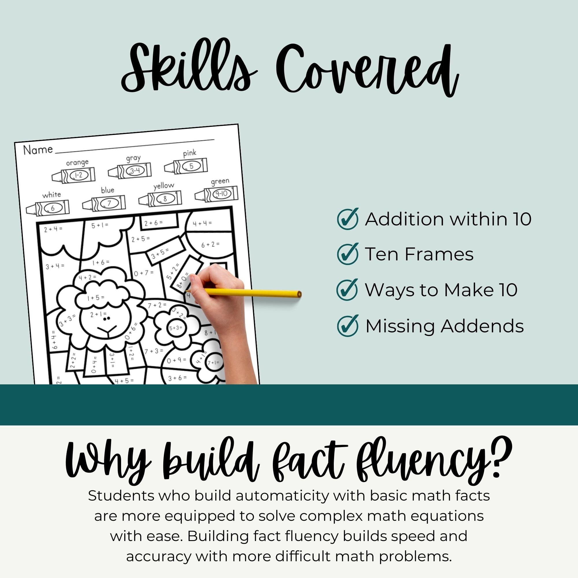 Math Activity Sheets Farm Animal Theme INSTANT DOWNLOAD Kindergarten ...