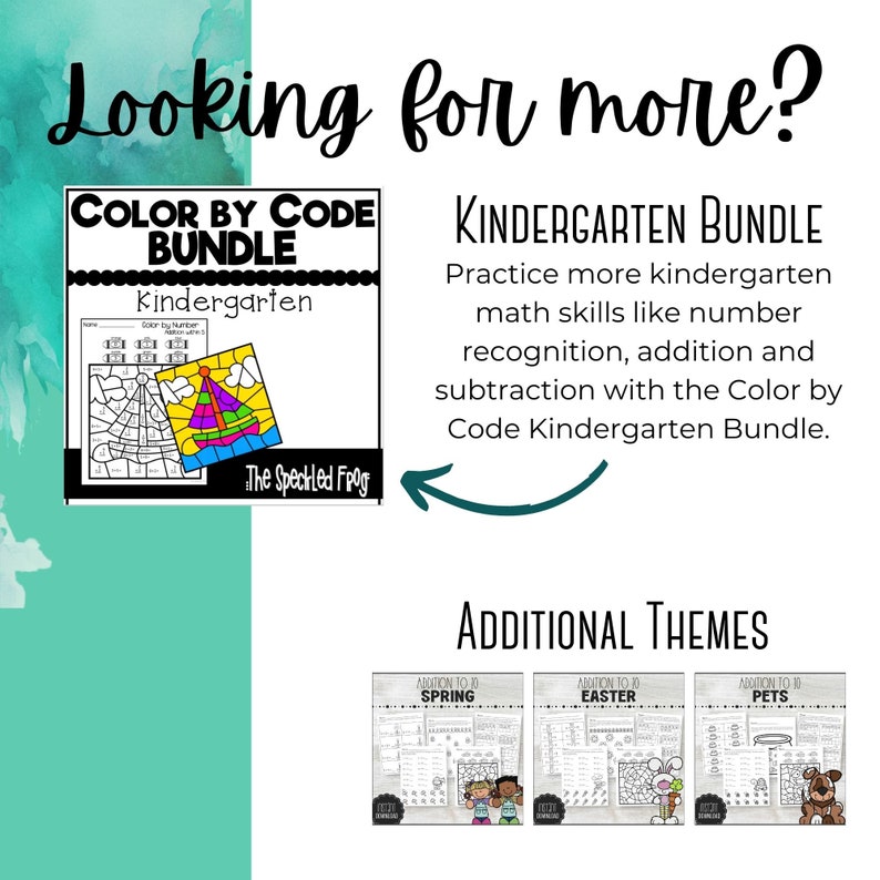 Math Activity Sheets Pets Theme INSTANT DOWNLOAD Kindergarten Printable ...